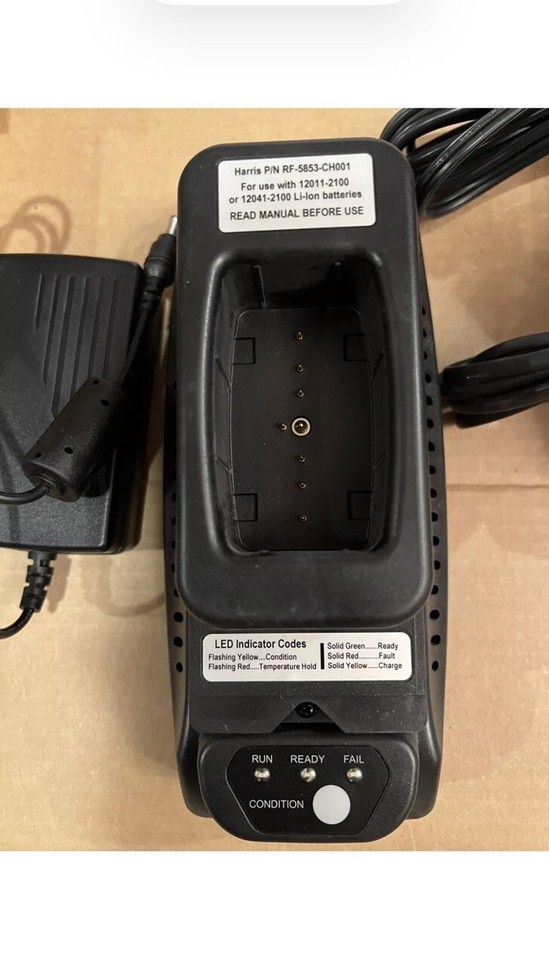 HARRIS MILITARY RADIO BATTERY CHARGER RF-5853-CH001 FAST CHARGING Li ...
