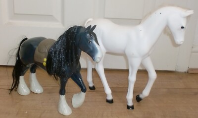 Pair of Toy Horses - Shire Horse & White Horse | eBay