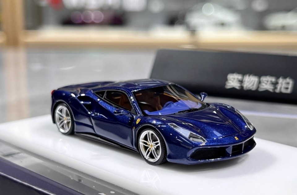 GB 1:64 CL Blue 488 GTB Hard Top Sports Model Diecast Resin Car | eBay
