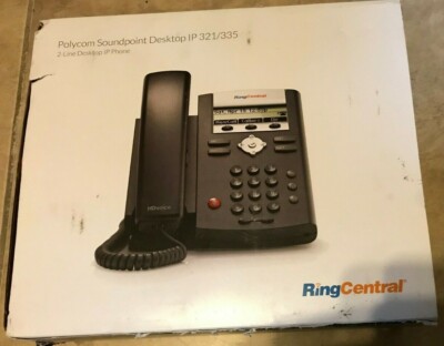 Polycom Soundpoint Desktop Telephone IP 321/355 Ring Central 2 line NEW ...