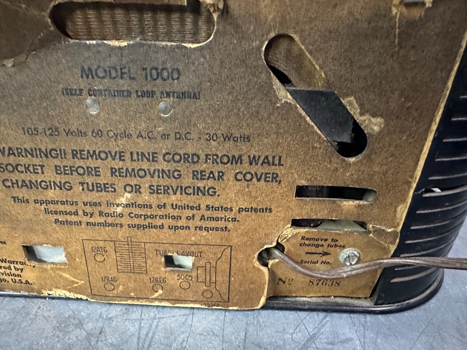 Vintage ANTIQUE Continental Model 1000 table top tube Radio WORKS | eBay
