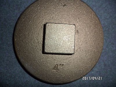 4 In Brass Clean Out Plug Raised Square Head Oatey 423743 Threaded ...