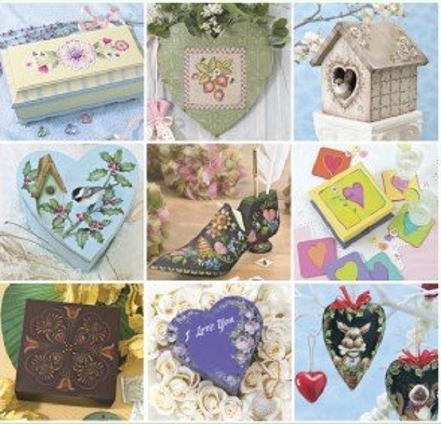 Painting Pattern Book HAVE A HEART ~ 12 Paint Decorative Designs | eBay