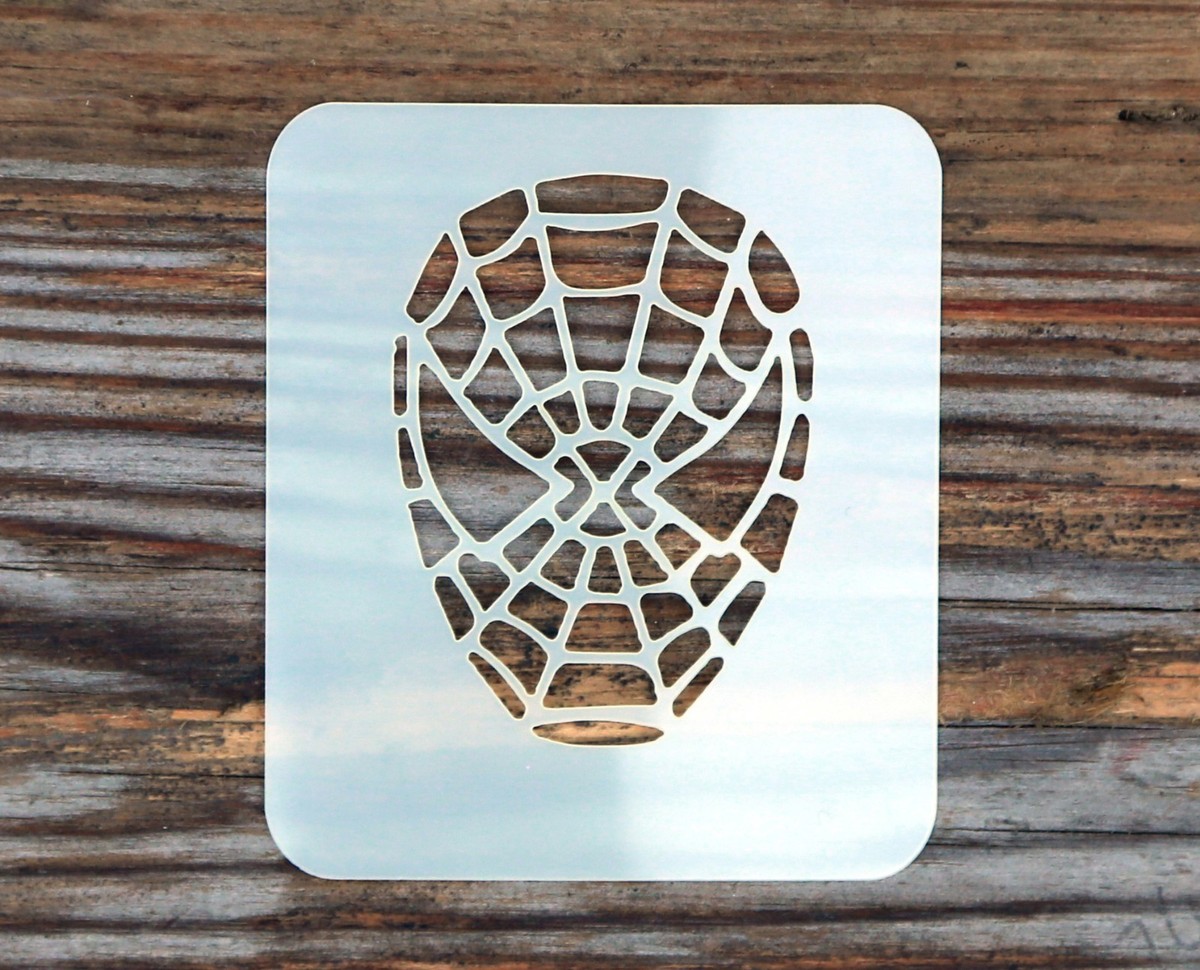 Spiderman Face Stencil