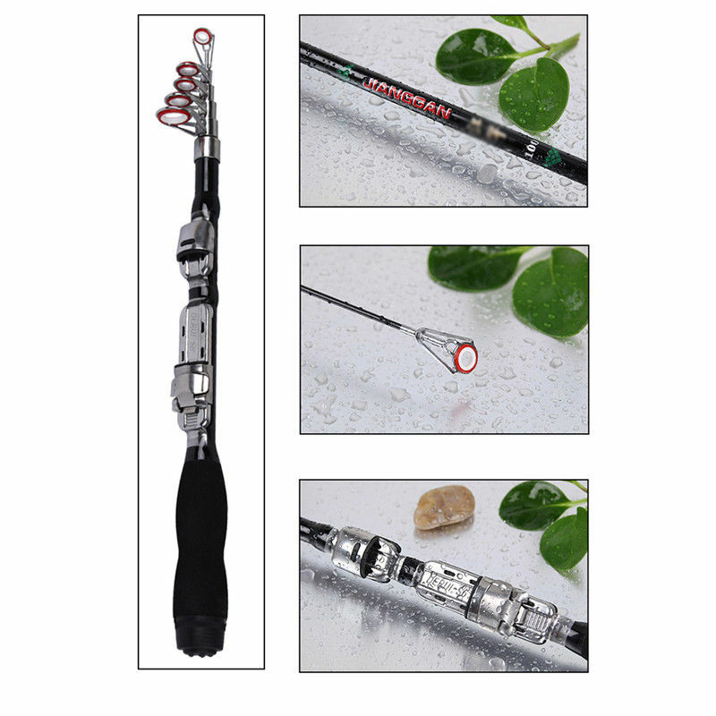 Travel Sea Fishing Rod Carbon Fiber Telescopic Pocket Travel Fishing ...
