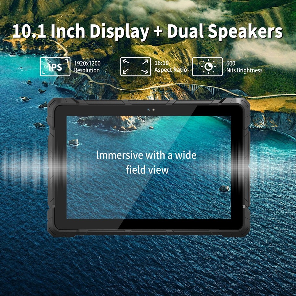 Rugged Tablet Win 11 Pro Intel N100 16GB RAM 256GB 4G LTE GPS NFC ...