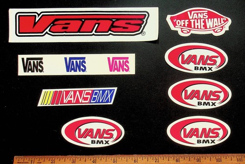 EIGHT FACTORY MADE VANS BMX BICYCLE RACING STICKERS -A3-11 | eBay