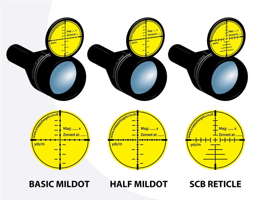 Aim Point (Dope) Stickers / Shooting Targets for Airgun, Air Rifle and ...