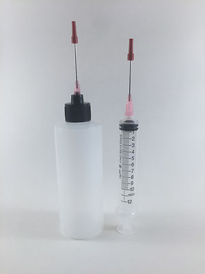 Plastic Squeeze Bottle 4oz, 10ML Syringe 1.5" Applicator for Liquid ...
