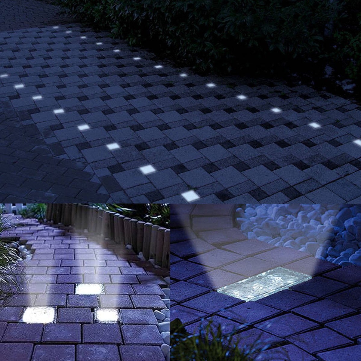 Led Solar Powered Paver Lights Paverlight Solar Brick Lights (Set Of