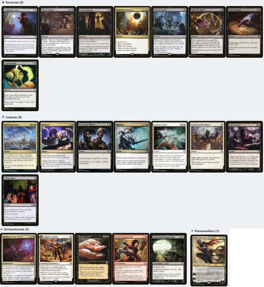 Edgar Markov VAMPIRE TRIBAL Magic MTG Custom Commander Deck *NO ...