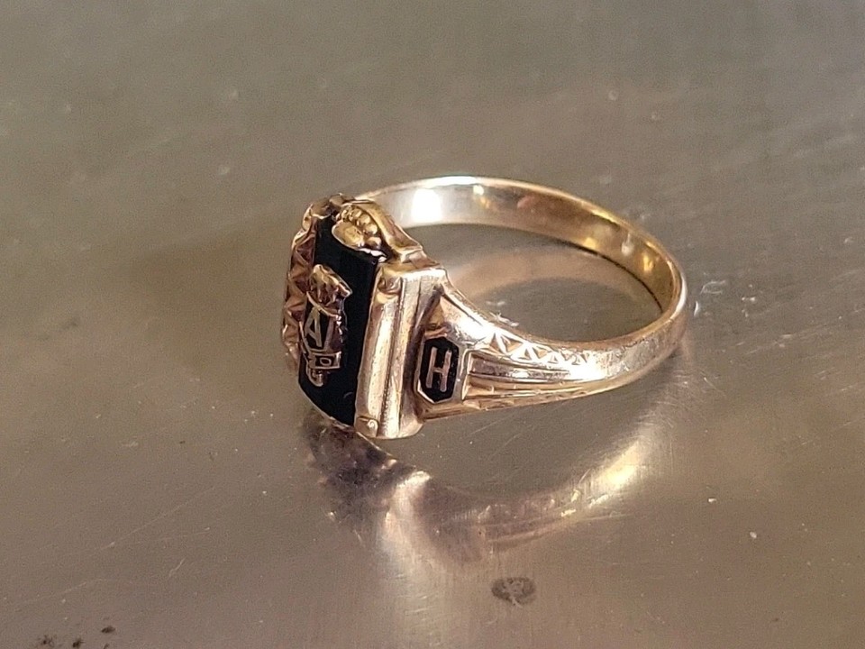 1970 Vintage JOSTENS 10K Yellow Gold Ladies/ Unisex Class Ring Size 9.5 ...