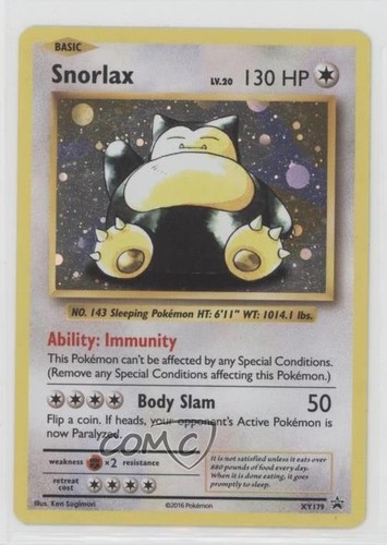 Snorlax Pokémon XY Black Star Promo #XY179 0j7p | eBay