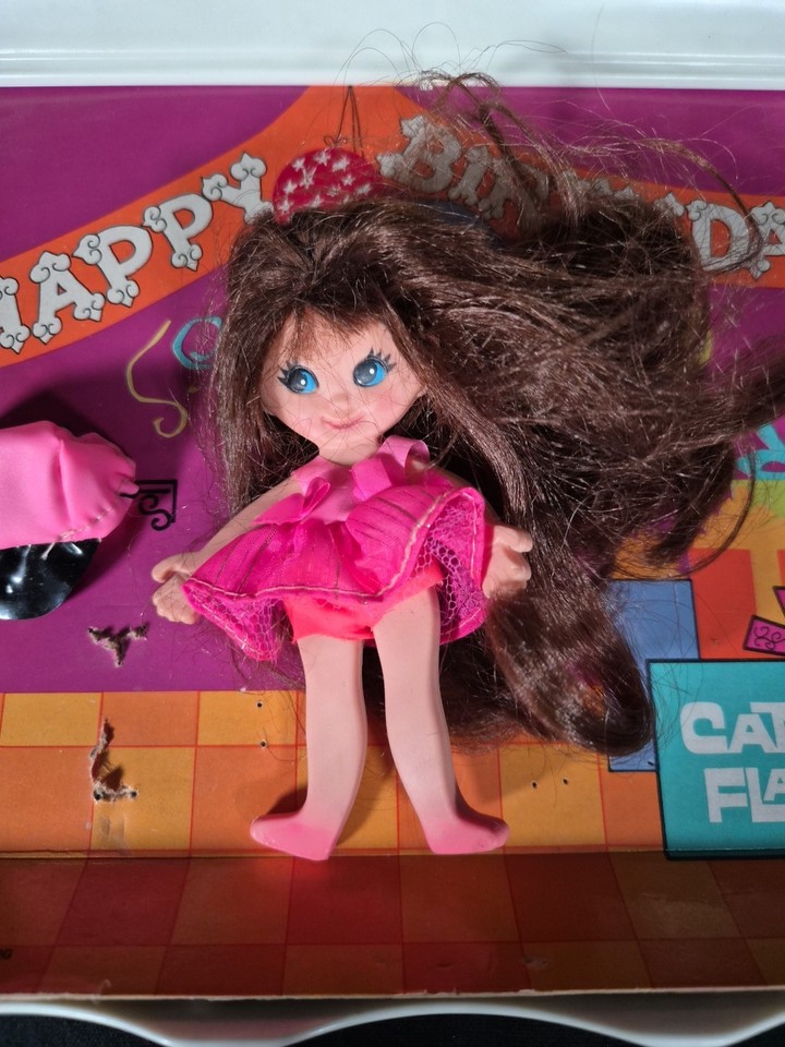 Vtg Candy Flatsy Happy Birthday Doll w/Clothes - No Table Chairs ...