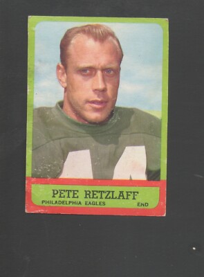 1963 Topps Football Card #114 Pete Retzlaff-Philadelphia Eagles G-Vg ...