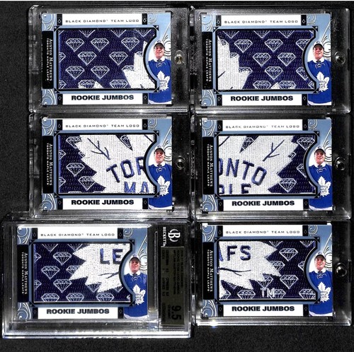 2016 Black Diamond Auston Matthews Rookie Team Logo Jumbos FULL SET LOT ...