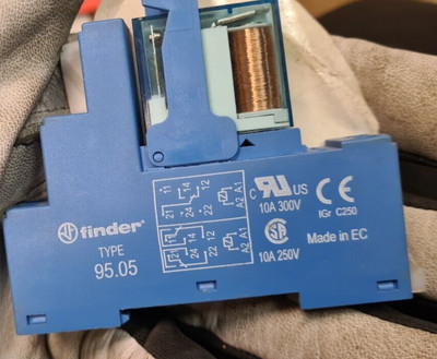 3 pcs Finder Type 95.05 10A 300V 250V Relay Socket Sbwh-c121-bb.kk | eBay