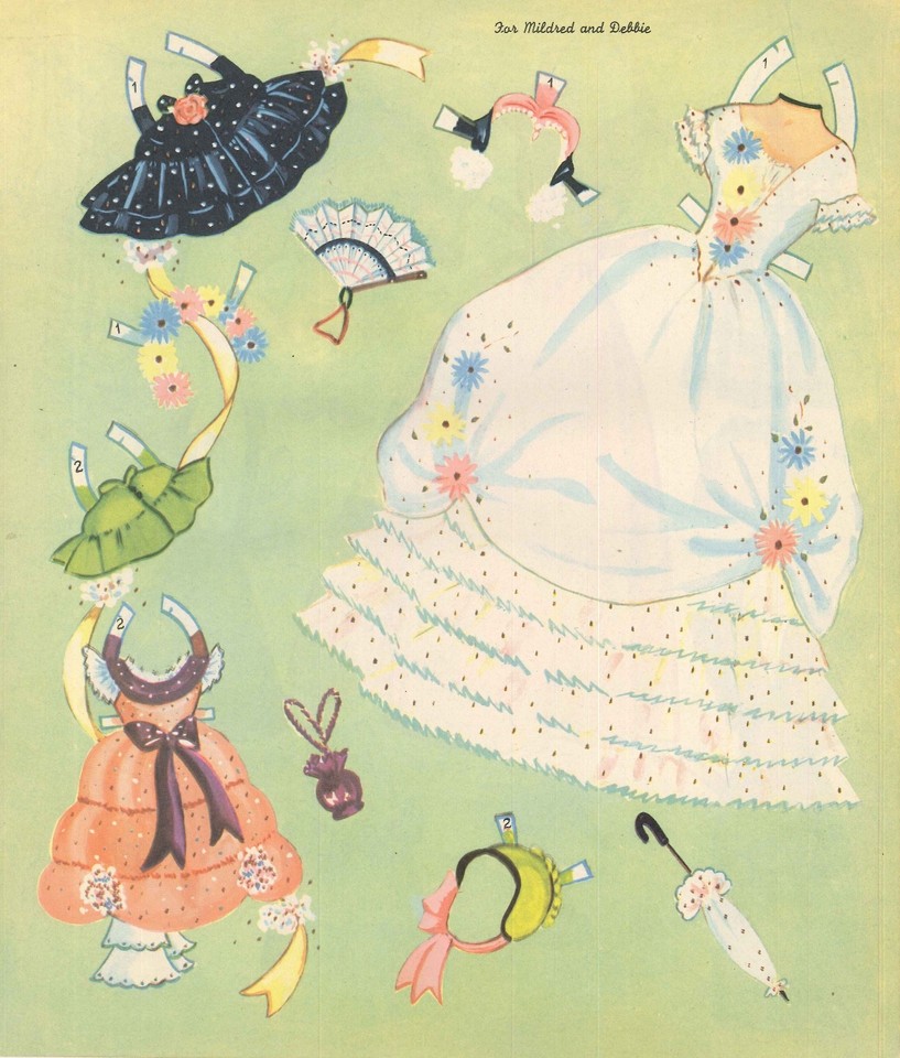 VNTG 1955 PAPER DOLL PARADE 16 PG LASR REPRODUCTIN~Org SZ UNCT FREE SH ...