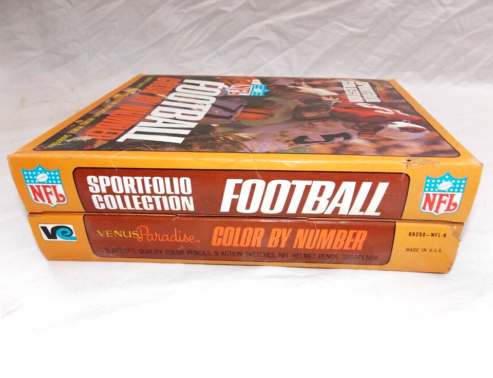 RARE VINTAGE NFL Football Color By Number Venus Paradise Collection | eBay