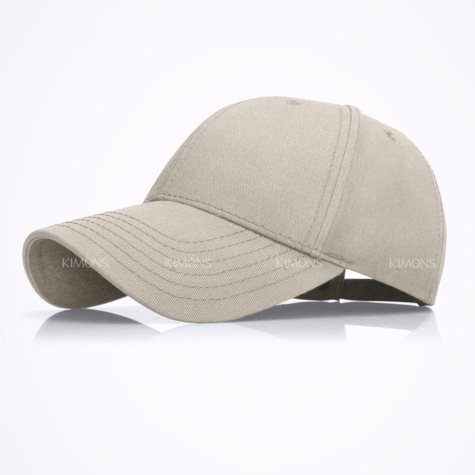 Constructed Cotton Baseball Cap Hat Adjustable Polo Style Plain Solid ...