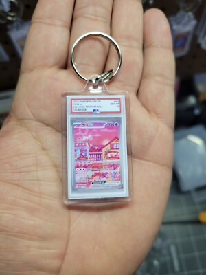 NOVELTY KEYCAHIN 151 Mew Ex Promo Alt Art SCARLET & VIOLET (NOT ACTUAL ...