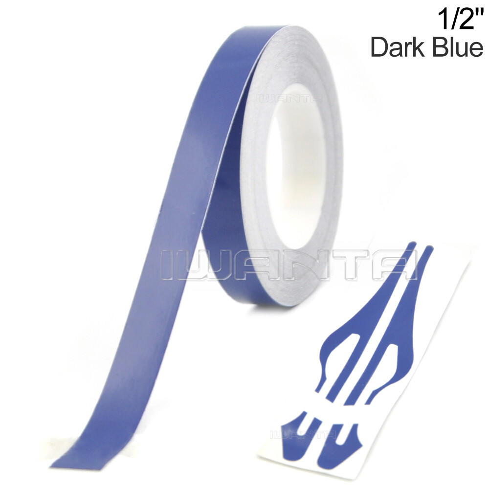1/2" Dark Blue Pinstriping Pin Stripe DIY Line Roll Vinyl Decal Sticker ...