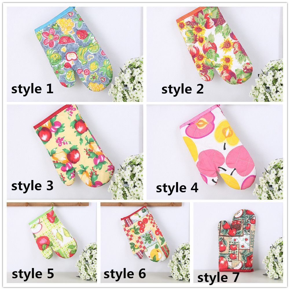 New Kitchen Glove Heat Resistant Oven Mitts Thickened Microwave Oven ...