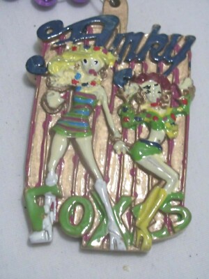 KREWE OF TUCKS POLYSTONE "FUNKY FOXES" EMBLEM ON A PURPLE MARDI GRAS ...