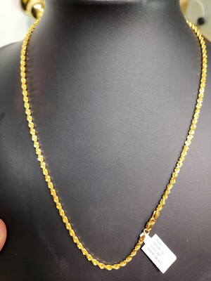 22k Rope Chain 22" 3mm 24.7 Grams | eBay