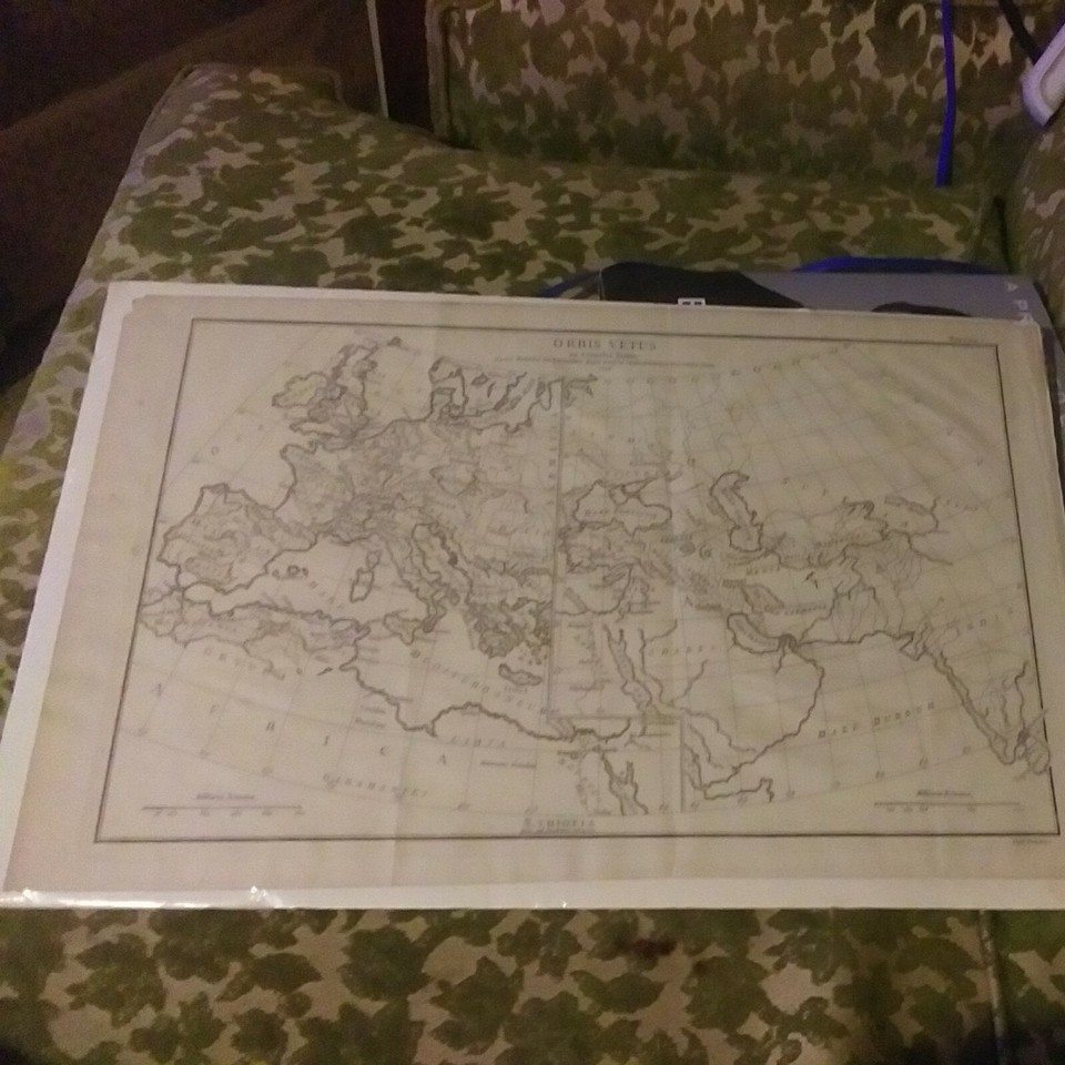 Europe Africa India. MAP ORBIS VETUS 1770. ROBERT DE VAUGONDY. LARGE ...