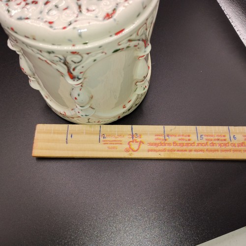 Cool Vtg Spatterware Decorative Jar With Lid. Ceramic Art, Bathroom ...