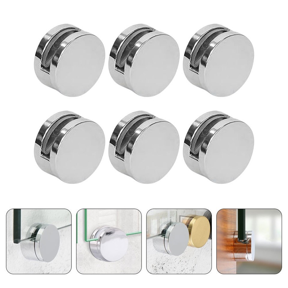 6Pcs Mirror Clips for Wall Glass Clamp Glass Mirror Wall Hanging ...