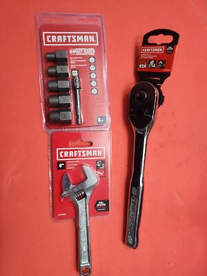 Craftsman 72 Teeth 1/2" drive ratchet. Bolt extractors and 6 ...