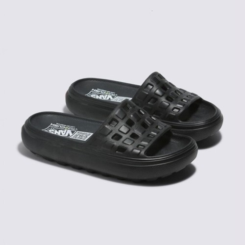VANS Slide On VR3CUSH VN000BCCBLK Black Mens Womens Slipper | eBay