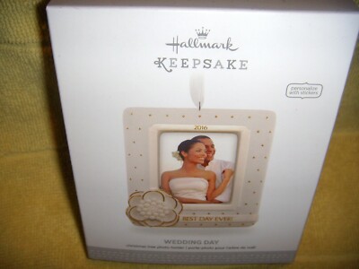 PICTURE FRAME NIB HALLMARK KEEPSAKE 2016 WEDDING DAY PORCELAIN PICTURE ...