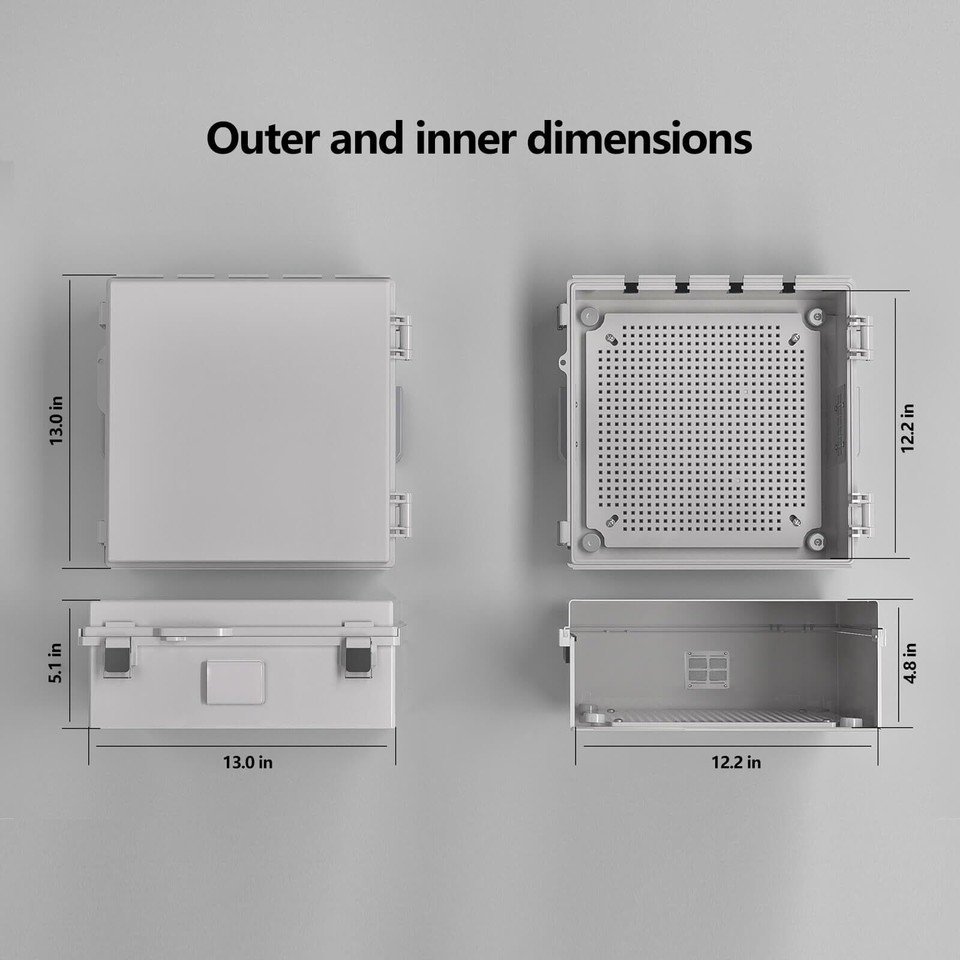 ANIMACYN Electrical Junction Box Ventilated Design Cable Grommets ...