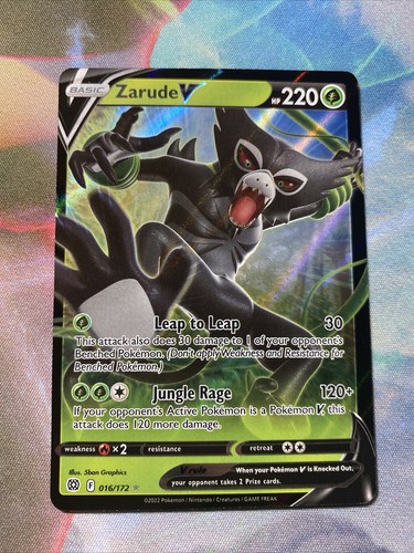 Zarude V Brilliant Stars 016/172 Ultra Rare | eBay Australia