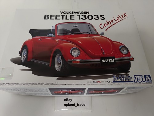 Aoshima 1/24 Scale Volkswagen Beetle 1303S Cabriolet '75 Model Kit From ...