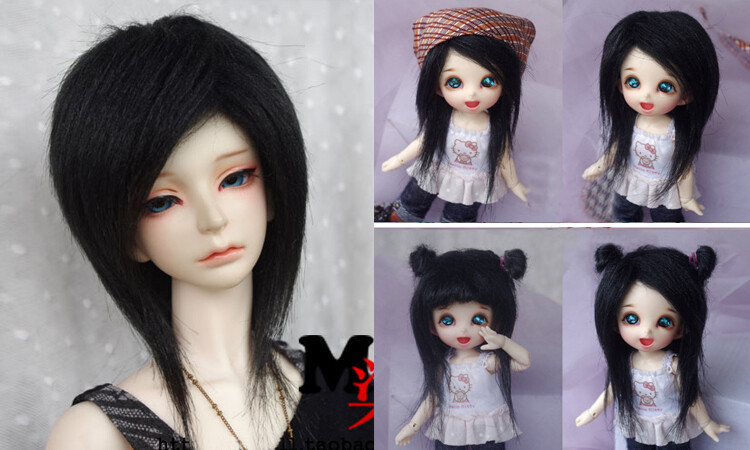 New BJD plush fabric wig 12 colors 1/12 1/8 1/6 1/4 1/3 DD MSD non-slip ...