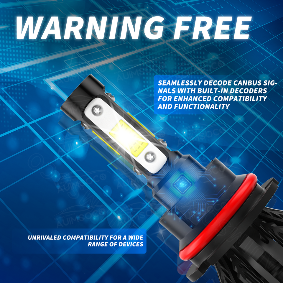 2x 9004 HB1 LED Headlight Bulbs High Low Beam Kit Super Bright ...