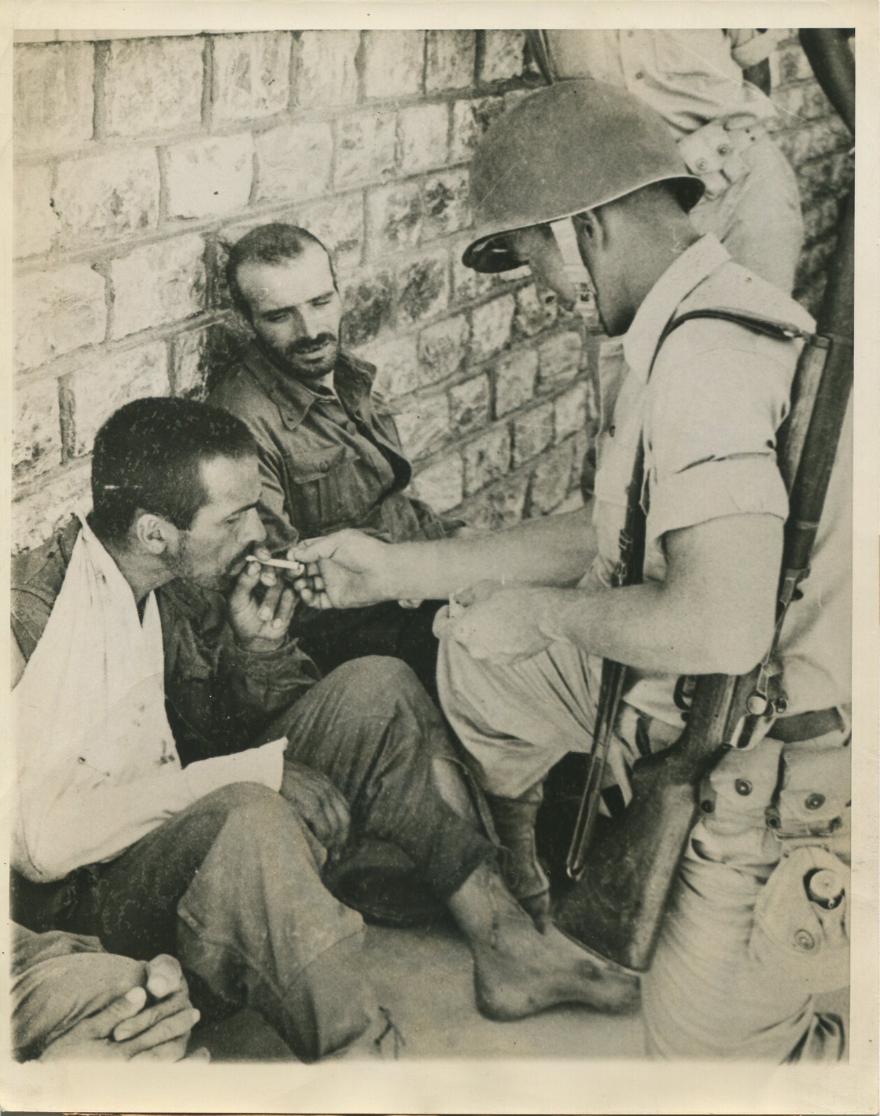 Vintage WWII North Africa Photo: U.S. Soldier with Italian POWs 8x10 ...