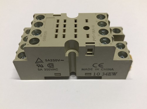 Omron PYF14A-N Front Mount DIN Rail 14 Pin Relay Socket Base PYF-14A-N ...