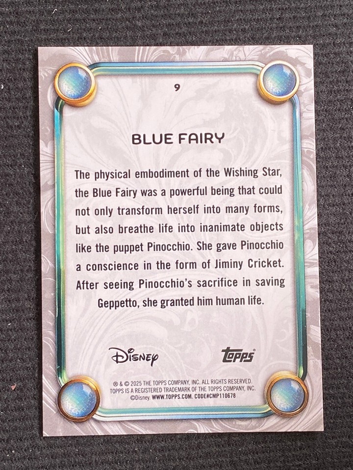 Blue Fairy 2025 Topps Disney Wonder Tier 1 Gold Foil 23/50 #9 | eBay