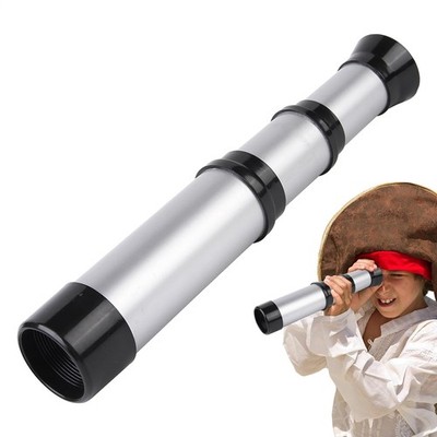 Pirate Monocular Telescope for Kids Adults Handheld Collapsible Silver ...