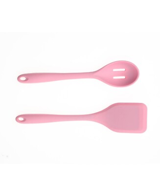 Art & Cook 2 Piece Silicone Solid Turner and Slotted Spoon Set, Pink | eBay