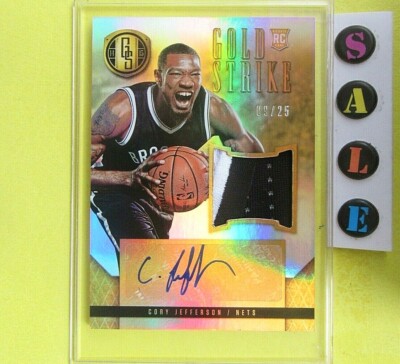 CORY JEFFERSON 2014-15 ROOKIE AUTO. MEMO. 09/25 GOLD STRIKE #16 ...