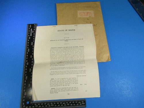 Vintage 1942 State Highway Commission Augusta Maine Resolve ...