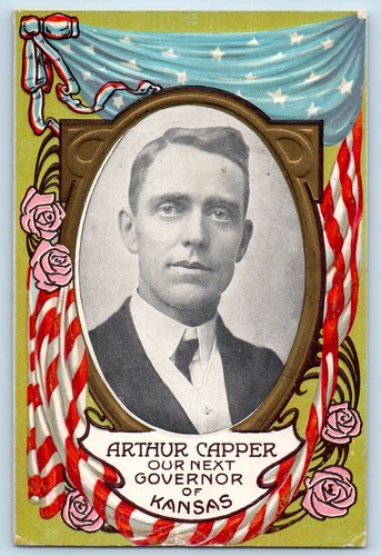 Manhattan KS Postcard Arthur Capper Next Governor Political Election ...