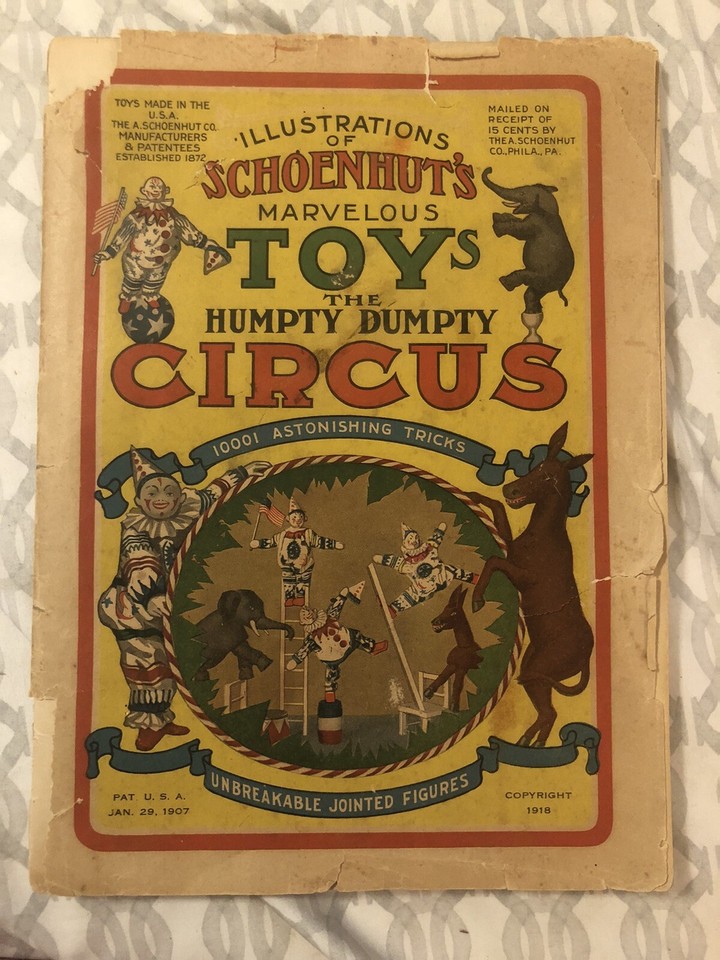 Antique Schoenhut Humpty Dumpty Circus Lot Monkey Clown Elephant ...