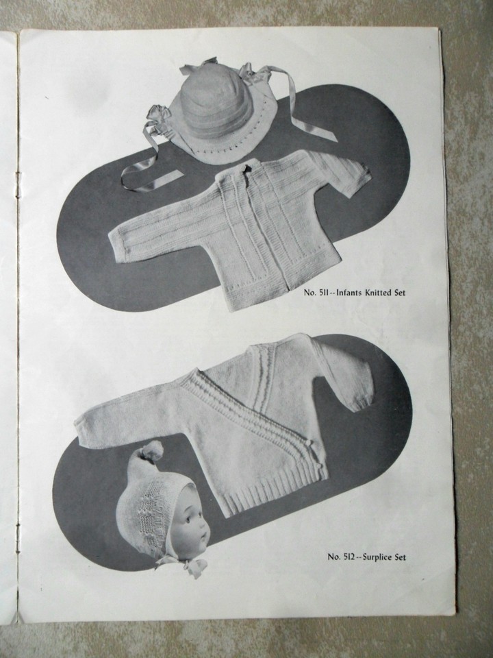 Doreen Tiny Tots Knit & Crochet Pattern Vol 95 SC 1947 Layette Sets ...